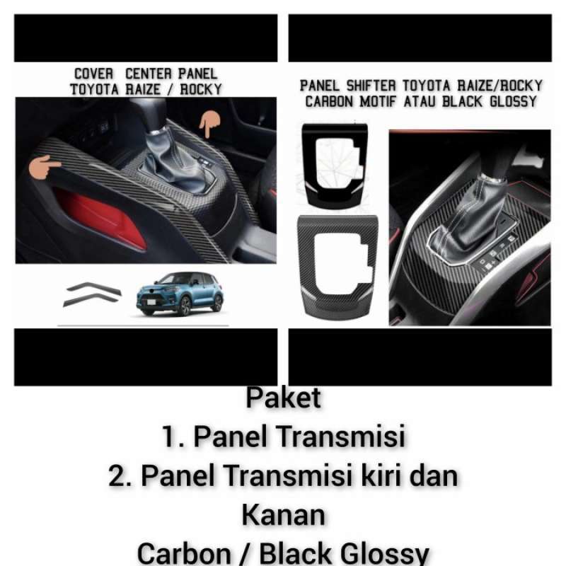 Promo Paket Panel Transmisi Raize Rocky Carbon Black Glossy - Carbon ...