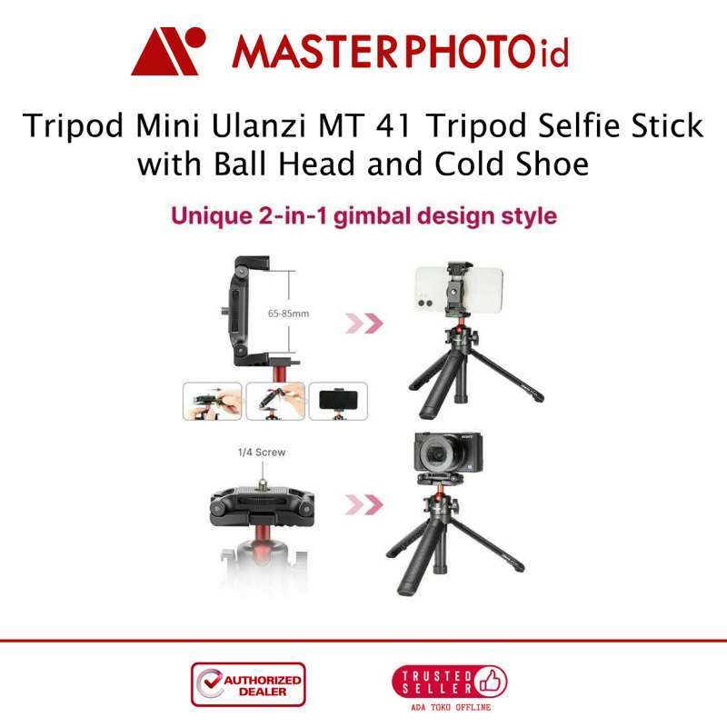 Jual Tripod Mini Ulanzi Mt 41 Tripod Selfie Stick With Ball Head And ...