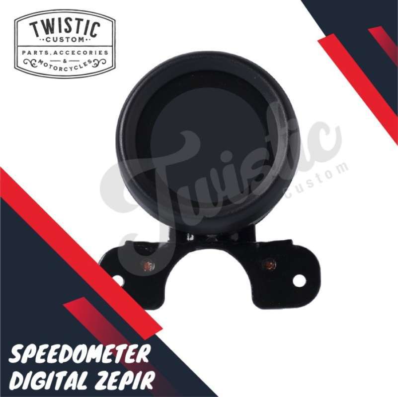 Promo Speedometer Digital Bulat Lcd Zepir Motor Custom Universal Bobber ...
