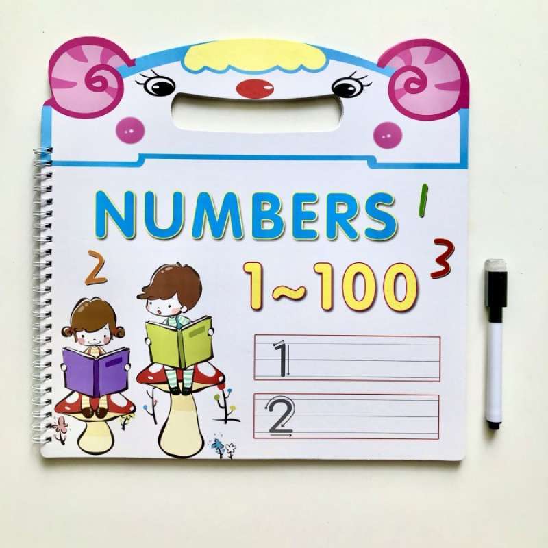 Promo Wipe Clean Book Alphabet Abc Numbers Phonics | Buku Belajar ...