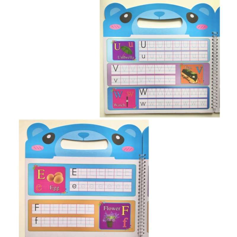 Promo Wipe Clean Book Alphabet Abc Numbers Phonics | Buku Belajar ...