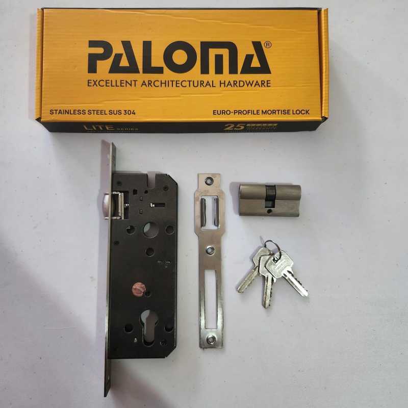 Jual Mortise Lock Roller Paloma Msp 1222 Sus 304 Set Cylinder 40mm ...