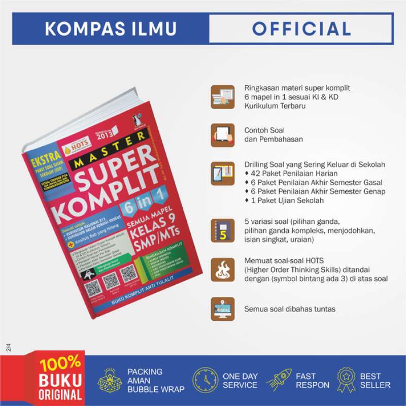 Promo Buku Master Super Komplit 6in1 Semua Mapel Kelas 9 Smp Mts
