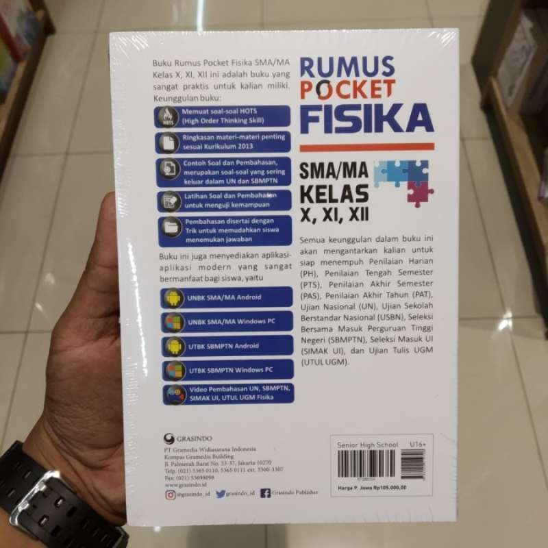 Promo Buku Rumus Pocket Fisika Sma/ma Kelas X, Xi, Xii Diskon 28% Di Seller Huka Shop - Kebon ...