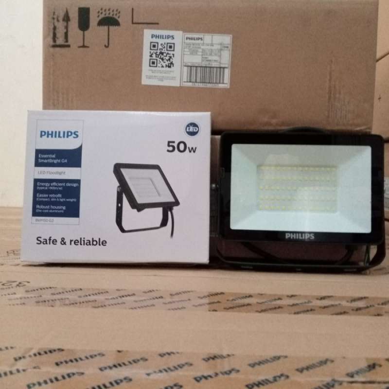 Promo Lampu Sorot Led Flood Light 50w 220-240v 6500k Bvp 150 Philips Putih Diskon 33% Di Seller ...