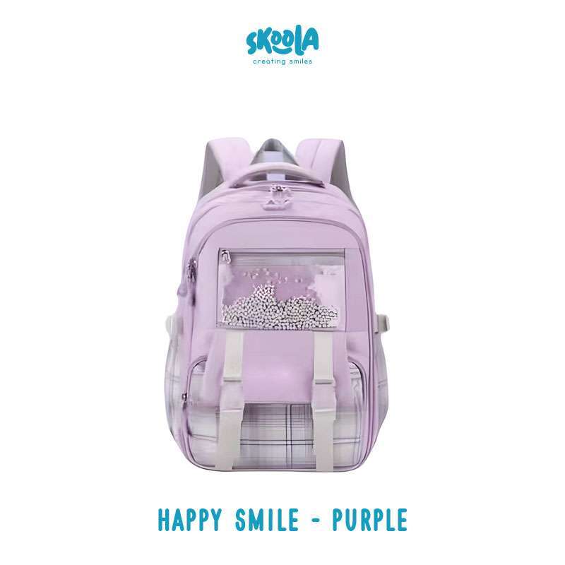 Promo Skoola Tas Sekolah Anak Perempuan Sd 1069 Open Set - Happy Smile ...