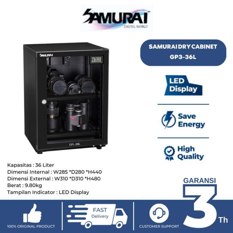 Jual Perawatan Kamera Samurai Dry Box Kamera Gp3-36l Dry Box Cabinet Di ...