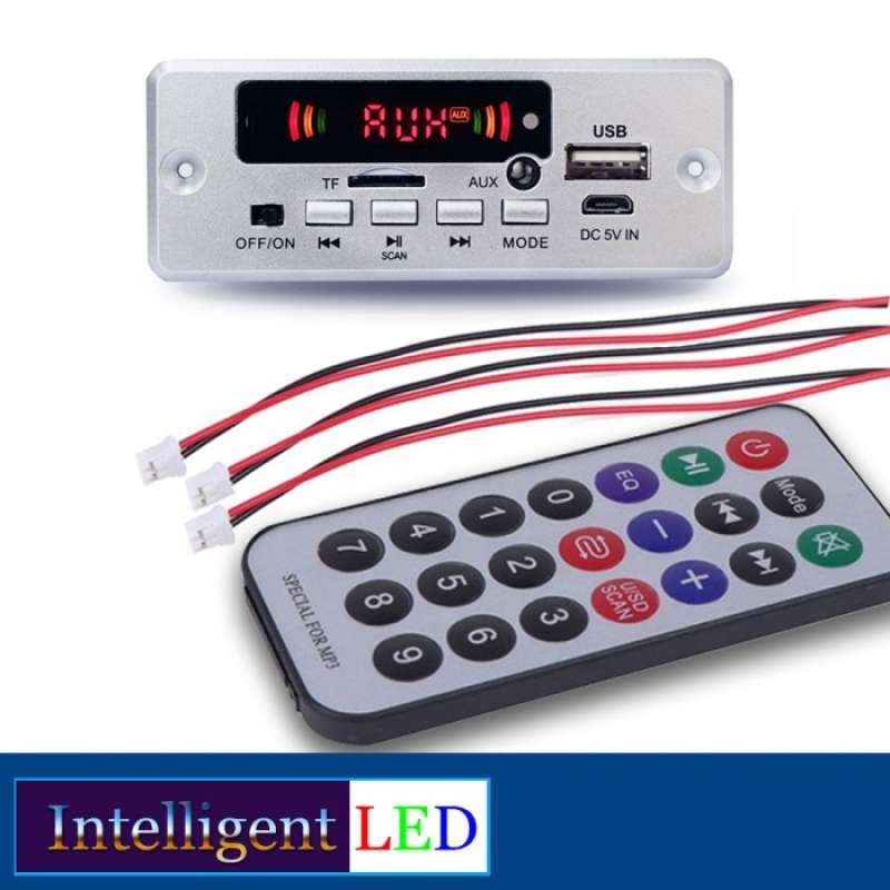 Jual Amplifier 2x3w 5v Bluetooth Mp3 Decoder Board Fm Tf Sd Card Aux ...