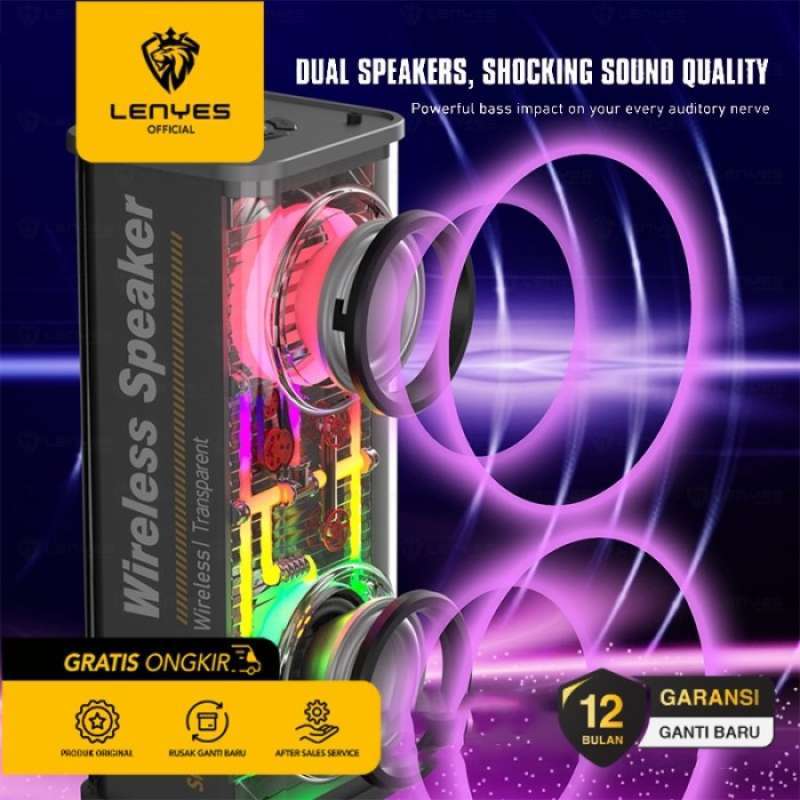 Jual Lenyes S220 Speaker Bluetooth Wireless 12w Rgb Tws Original ...
