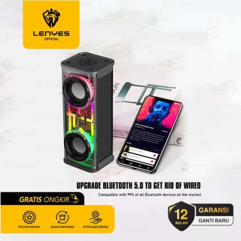 Jual Lenyes S220 Speaker Bluetooth Wireless 12w Rgb Tws Original ...