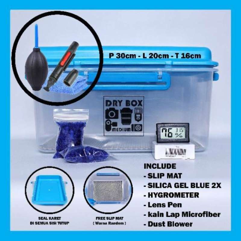 Jual Drybox - Dry Box Kamera Medium Hygrometer Silica Gel Lenspen Di ...
