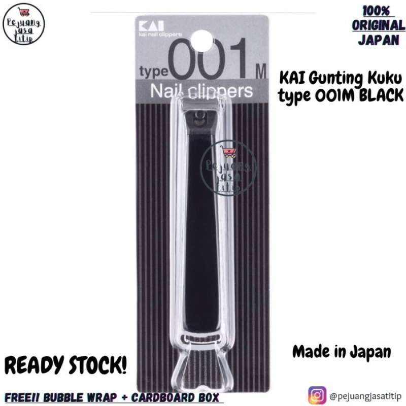 Promo Kai Nail Clipper Type 001m Black Gunting Kuku [made In Japan ...