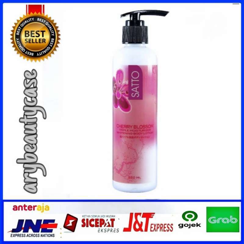 Promo Satto Hand Body Lotion Triple Moist Whitening 250ml Cherry ...