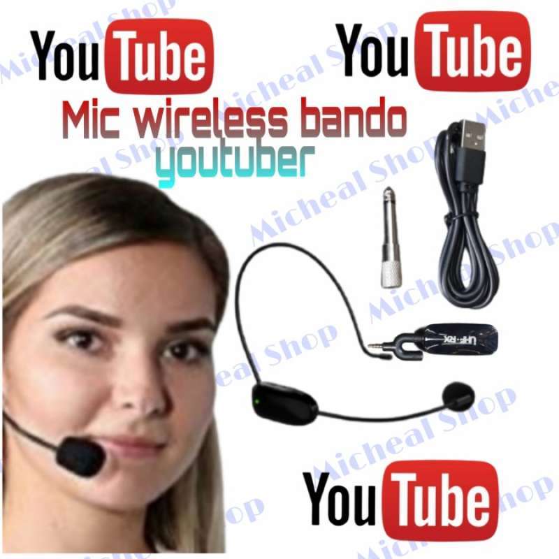 Promo Mic Youtuber Wireless Bando / Mic Youtuber Rekaman Hp Jarak Bisa ...