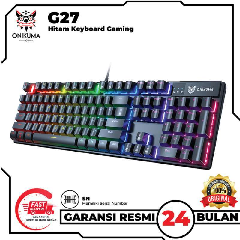 Promo 100% Produk Ori Onikuma G27 Keyboard Gaming Black Original Diskon ...