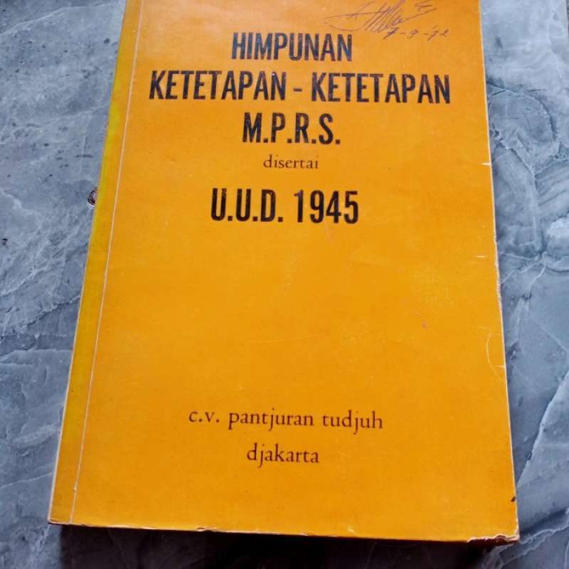 Jual Himpunan Ketetapan-ketetapan Mprs Disertai Uud 1945-cv Pantjuran ...