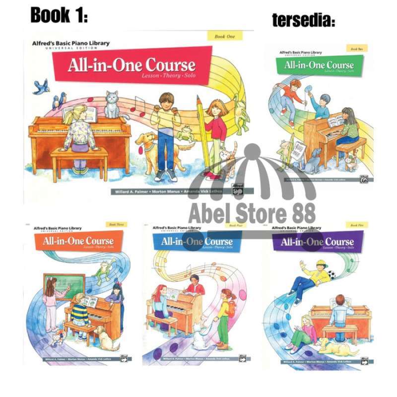 Jual Alfred Basic All In One Course Book 1/2/3/4/5 Buku Piano Pemula ...