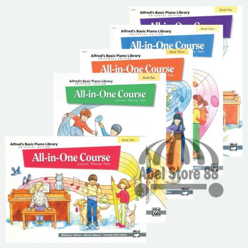 Jual Alfred Basic All In One Course Book 1/2/3/4/5 Buku Piano Pemula ...