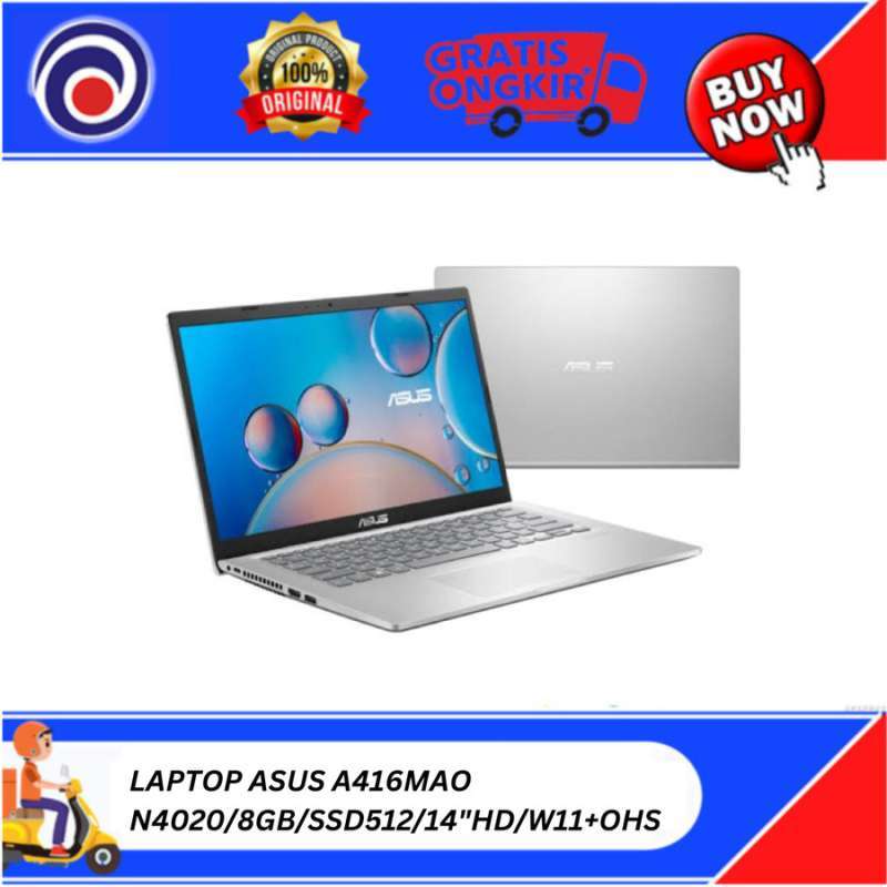 Jual Laptop Asus A416mao N4020/8gb/ssd512/14hd/w11+ohs Di Seller ...
