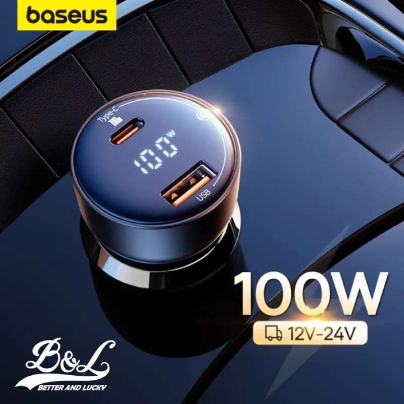 Promo Baseus Charger Mobil Superme 100w Pps Usb+type-c Digital Display ...