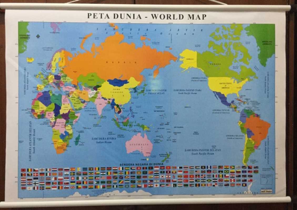 Jual Peta Dunia Worldmap Peta Dinding Di Seller Hachi - Cengkareng ...