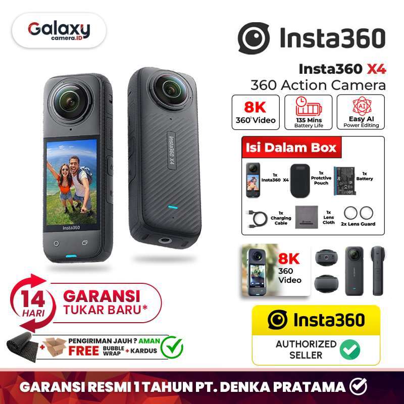 Jual Insta360 X4 8k Action Camera Ai Insta 360 X 4 A.i Garansi Resmi - Unit Only (tanpa ...