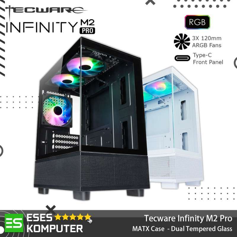 Jual Case Tecware Infinity M2 Pro | Dual Tempered Glass Gaming Matx ...