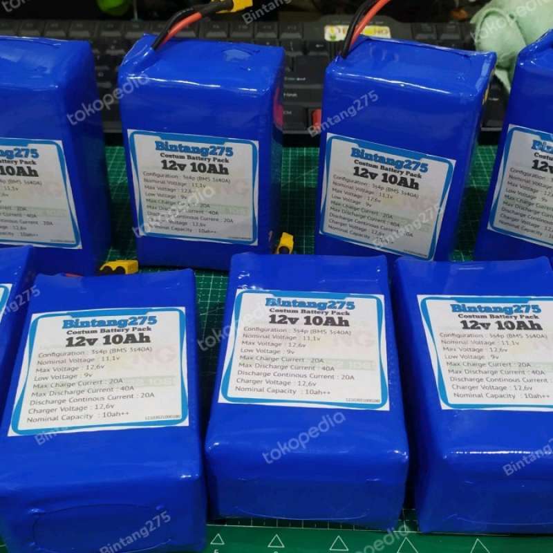 Jual Baterai Pack 12v 10ah 12.6v Dc Battery Lithium Ion Custom Di ...