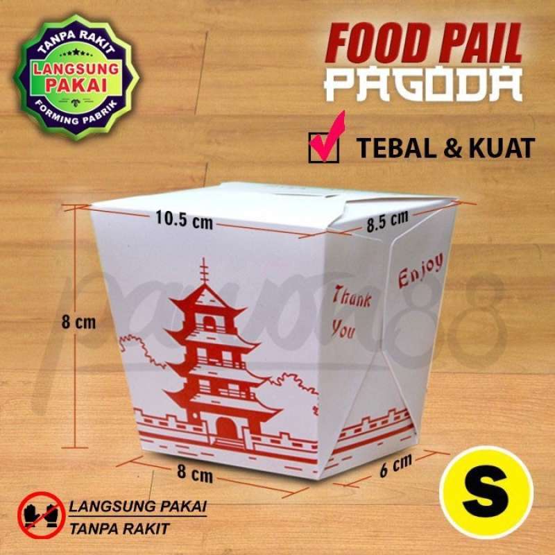 Jual Food Pail Kotak Makan Pagoda - Chinese Food - (s) - (50 Pcs) Di ...