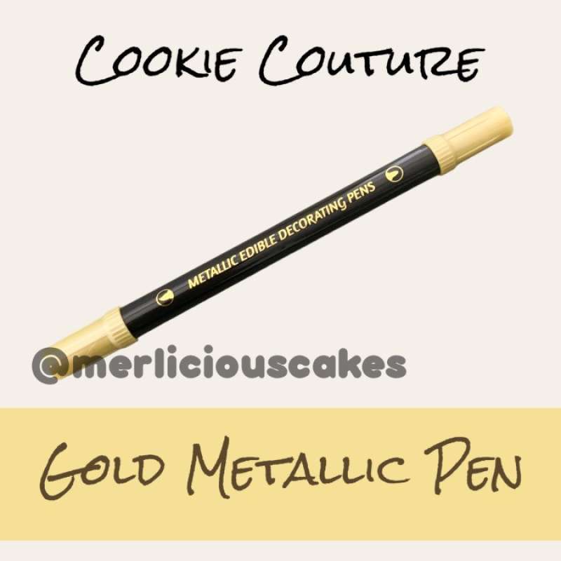 Jual Gold Metallic Edible Pen Cookie Couture Dual Tips Di Seller Hachi ...