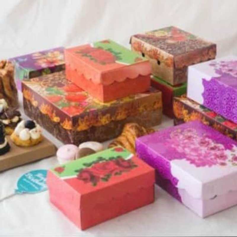 Jual [100 Lbr] Kardus R10k Cetak Motif Lunch Box Kemasan Makanan Di ...