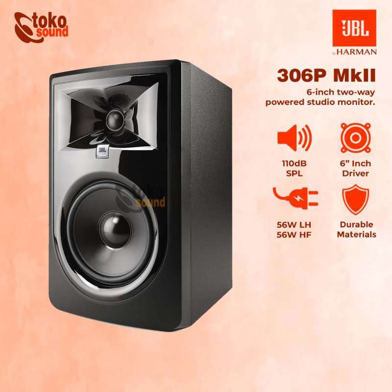 Jual Jbl 306p Mkii Mk2 - 6.5 Inch Powered Studio Monitor Di Seller ...