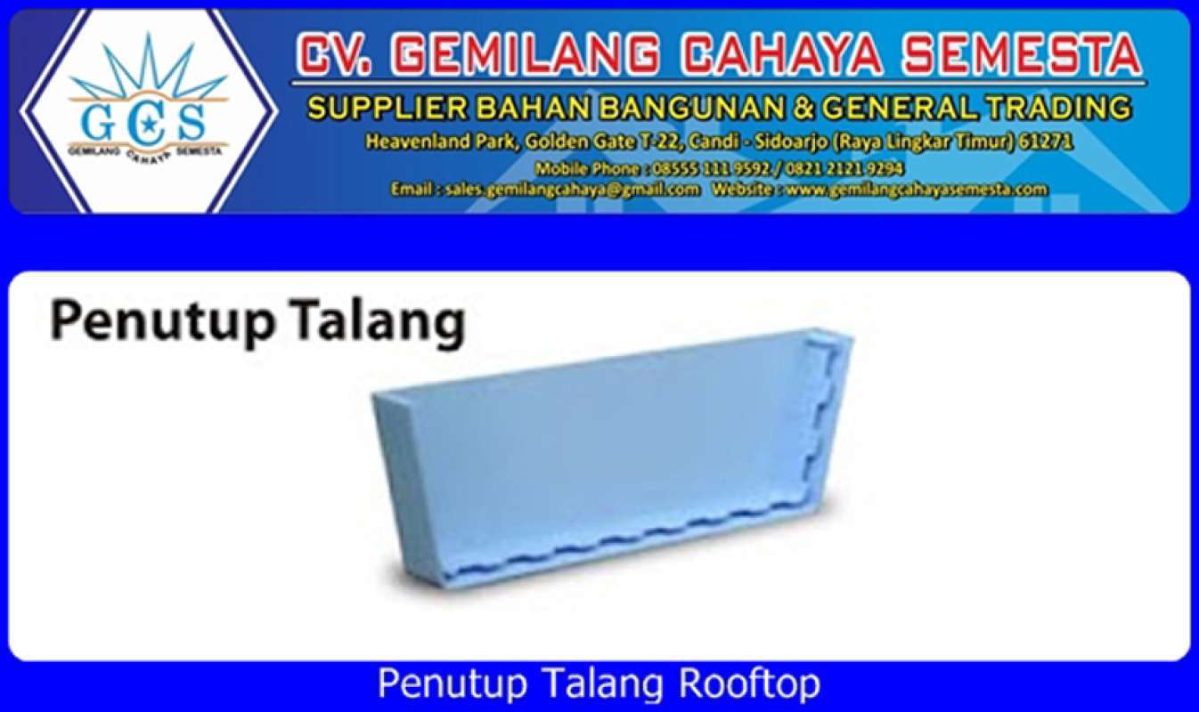 Jual Penutup Talang Rooftop - Atap Upvc Di Seller Gemilang Cahaya ...