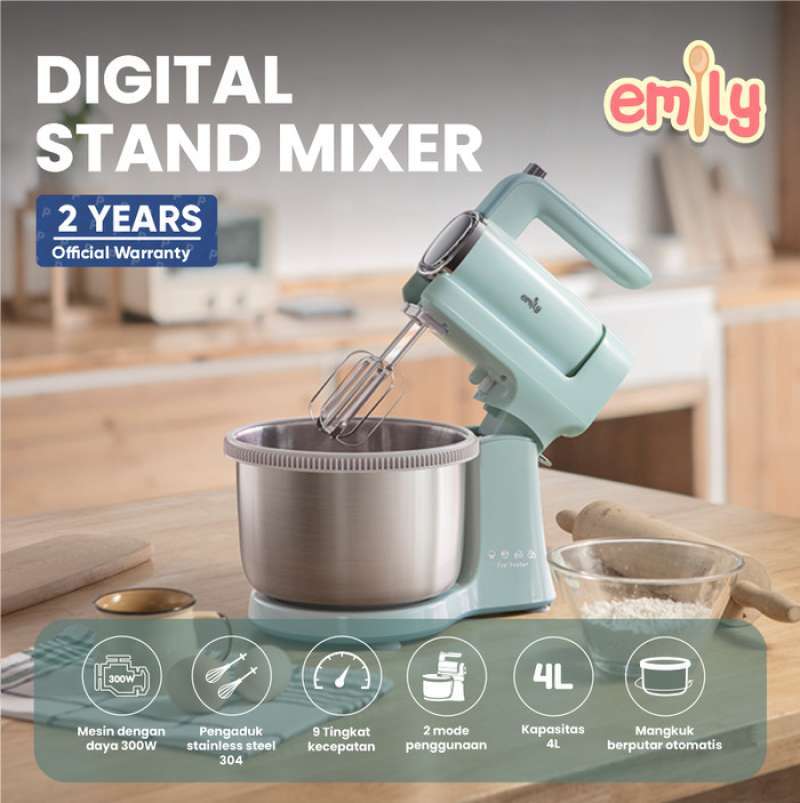 Jual Emily Digital Stand Mixer 4 L | Stand Mixer Digital Otomatis Di ...