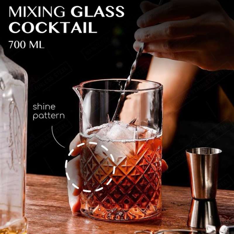 Jual Crystal Mixing Glass Gelas Shaker Kaca Tebal Besar Bartender ...