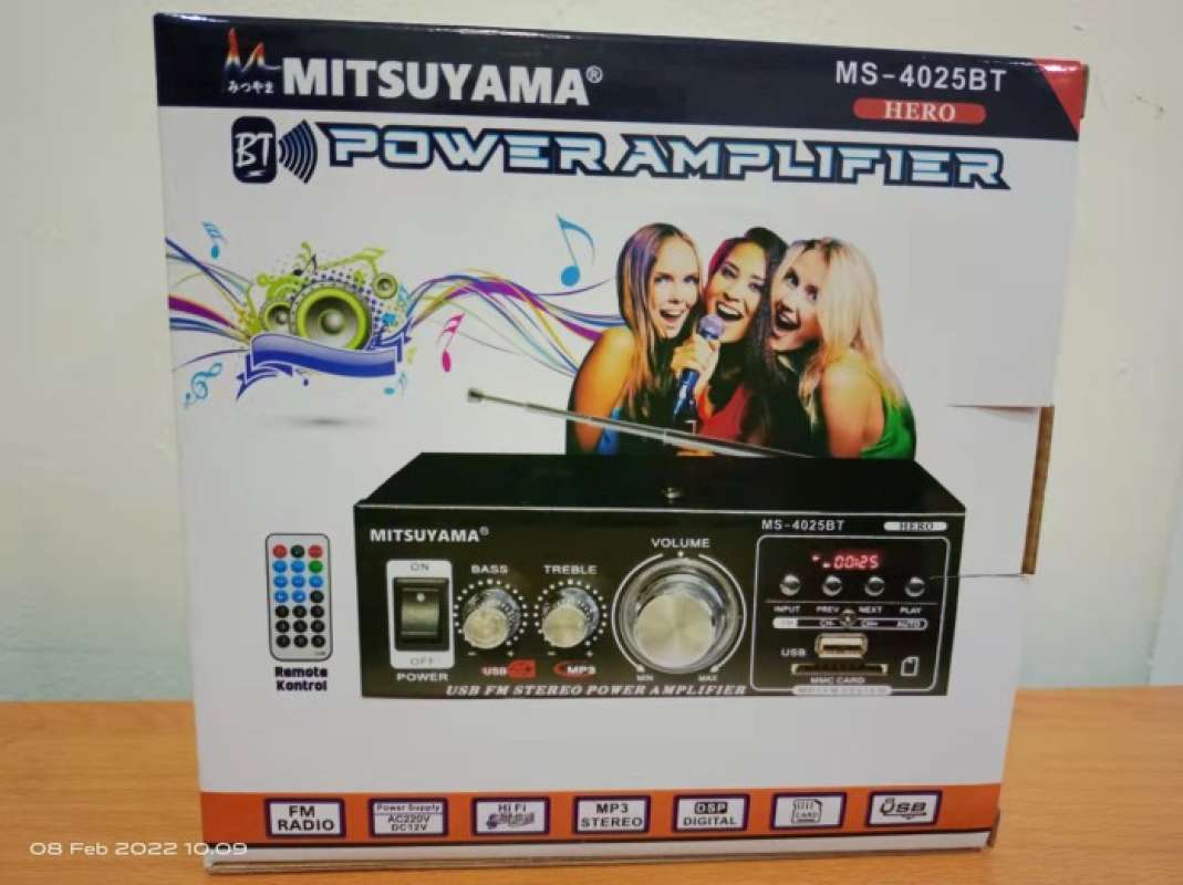 Promo Mitsuyama Bluetooth Eq Audio Amplifier Home Theater Fm Usb Ampli ...