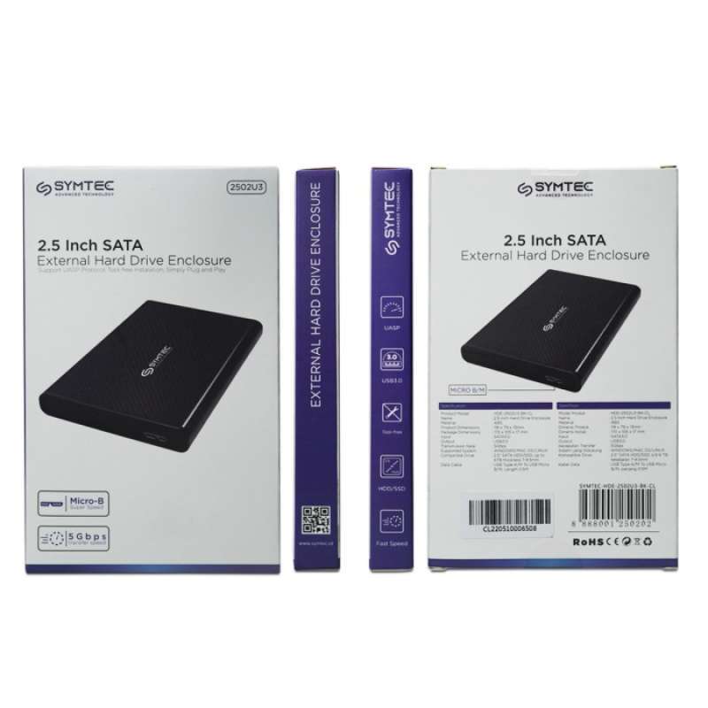 Promo Symtec 2.5 Inch Hard Drive Hdd Ssd Sata Casing Enclosure - Hde ...