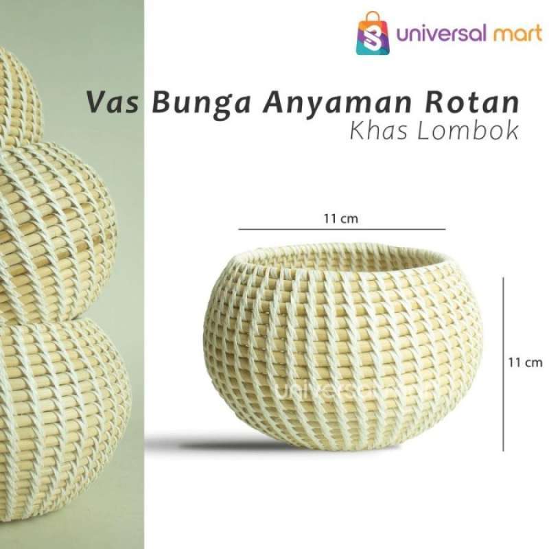 Promo 100% Produk Ori Dekorasi Vas Bunga Anyaman Rotan Produk Umkm ...