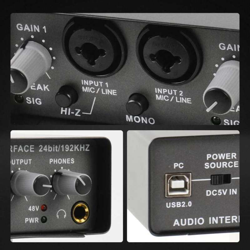 Promo External Sound Card Audio Interface Preamp High Speed Usb 2.0 Q ...