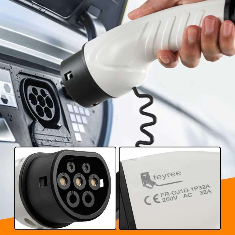 Jual Feyree Charger Mobil Listrik Portable Ev 32a 7kw Cee To Type 2 Iec ...