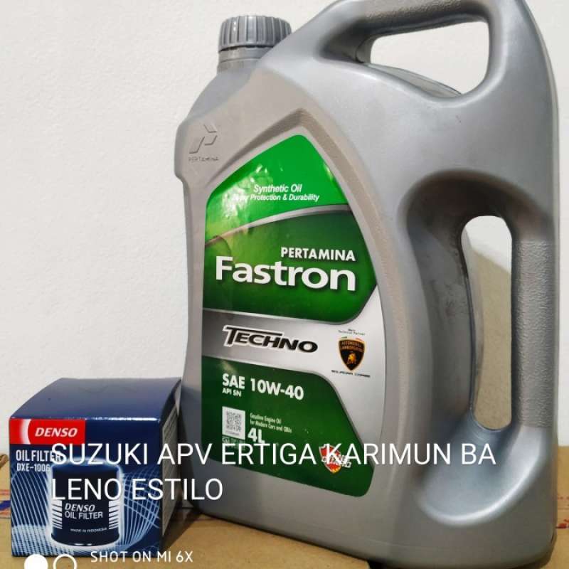 Promo Paket Oli Fastron Techno 10w-40 Galon 4 L+ Filter Oli Mobil ...
