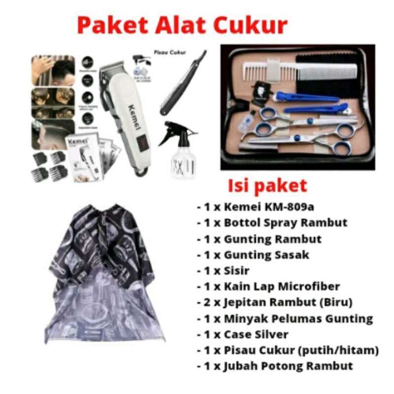Jual Paket Lengkap Alat Cukur Potong Rambut Salon & Barbershop-murah Di ...