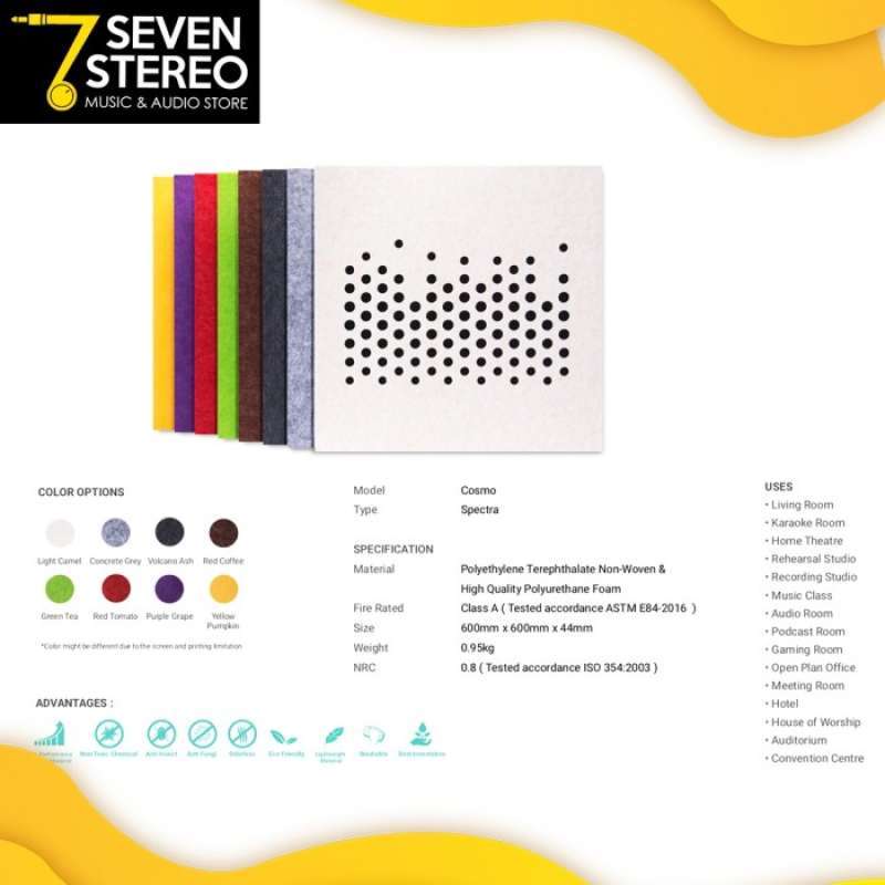 Jual Akustik Panel Waveboard Flatbed Spectra Busa Peredam Studio Kamar ...