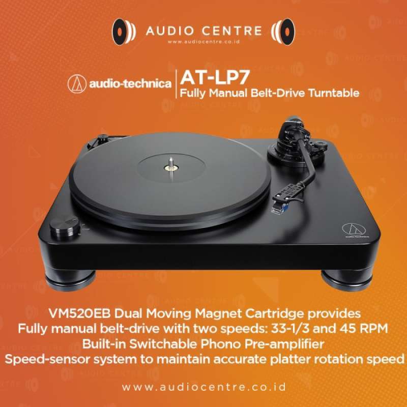 Jual Audio Technica At-lp7 Atlp7 At Lp 7 Fully Manual Belt-drive ...
