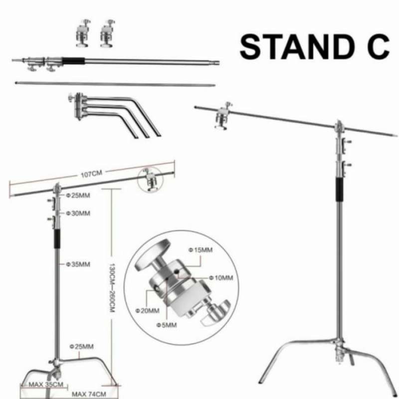 Jual C Stand With Arm Kit Professional Light Stand Di Seller Sunshop ...