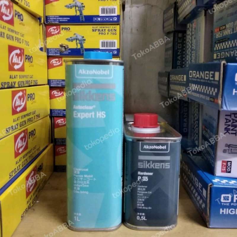 Promo Clear Sikkens Hs Expert Autoclear Sikken Hs 1.l Hardener P35 0.5l ...