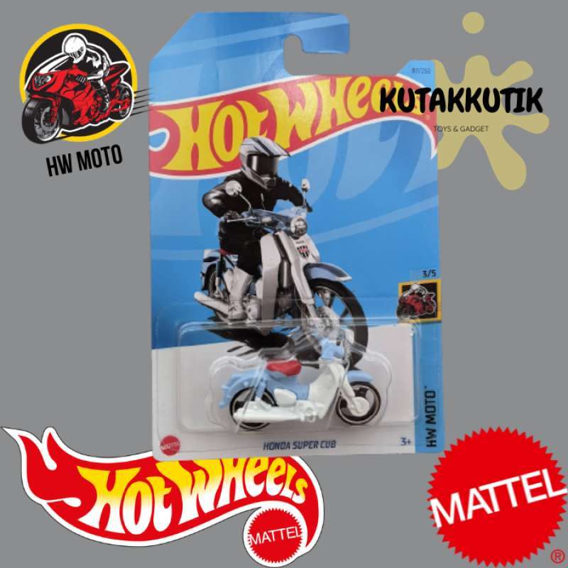 Jual Mainan Anak Hot Wheels Motor Honda Super Cub Putih Biru Lot D 2023 ...