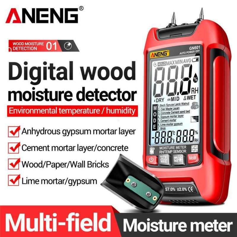 Promo Pengukur Kelembapan Kayu Dinding Digital Moisture Detector Gn601 ...