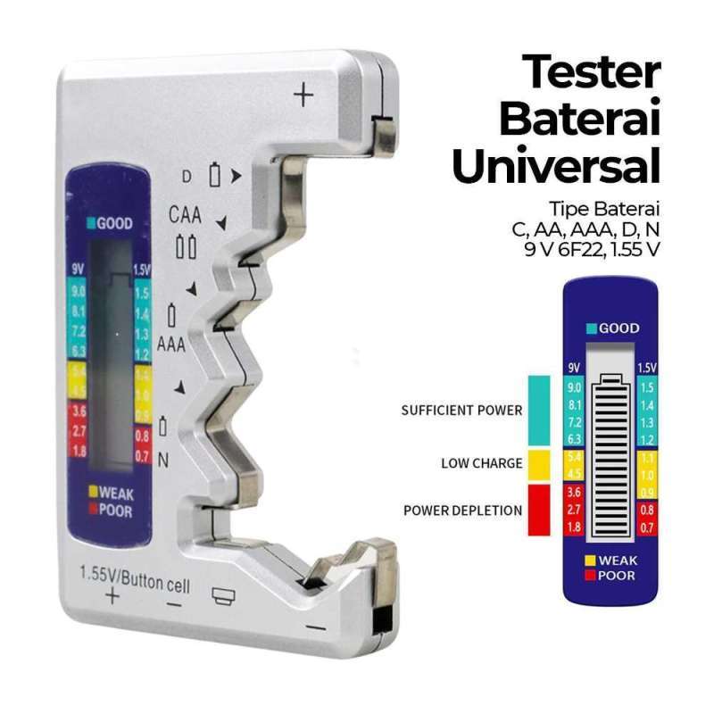 Promo Tester Baterai Universal Battery Capacity Checker Aa Aaa Tespen ...