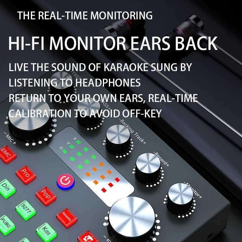 Promo Mixer Usb External Sound Card Bluetooth Amplifier V8s Sound ...